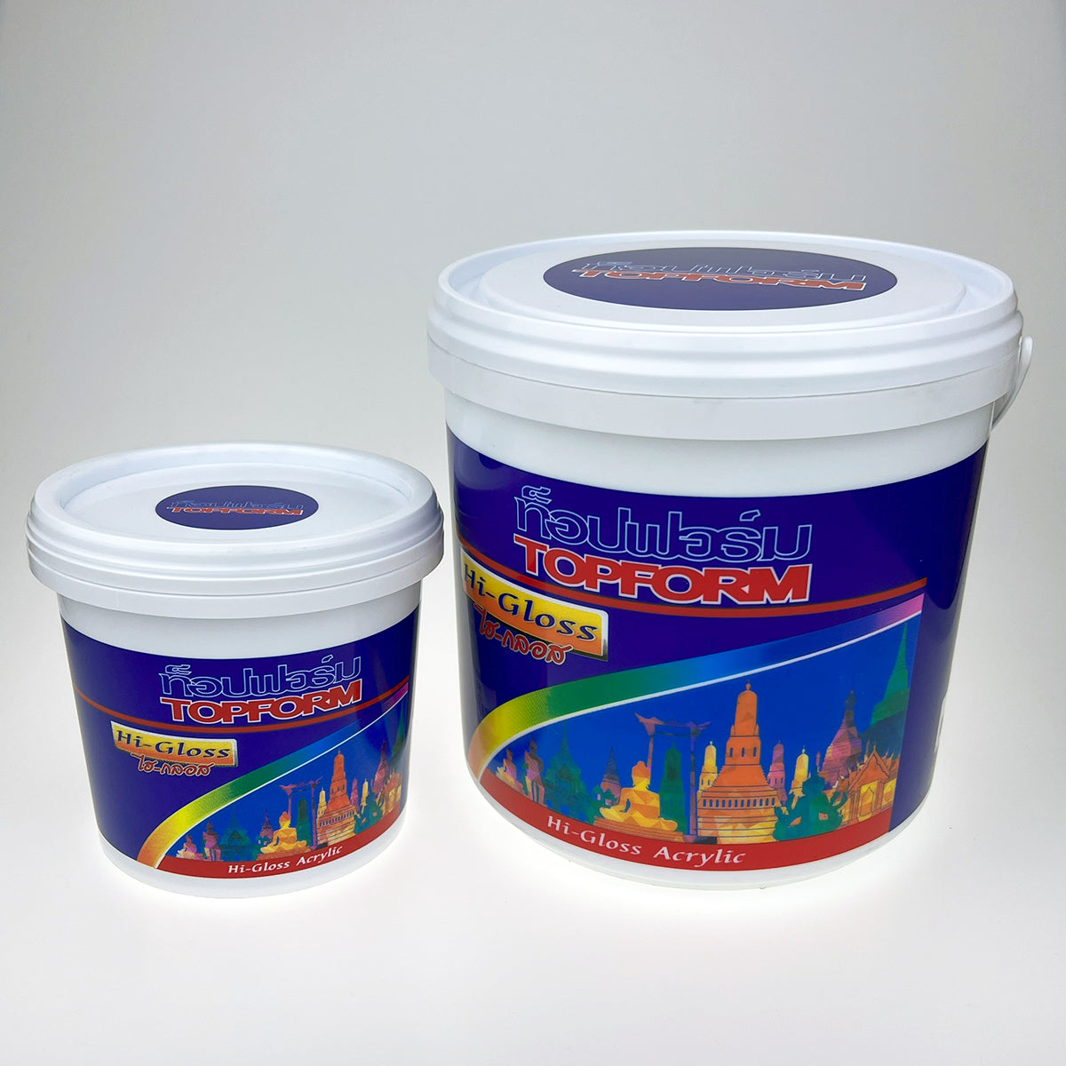 TOPFORM สีน้ำอะคริลิก ไฮกลอส ชนิดเงา HG-100 สีขาว – My Store